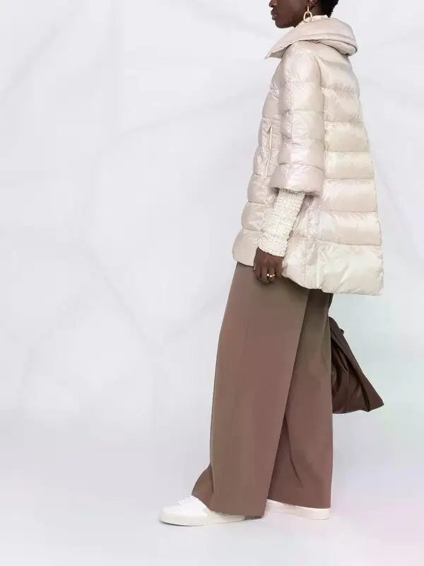 Herno Cropped-sleeve Padded Jacket - Neutrals