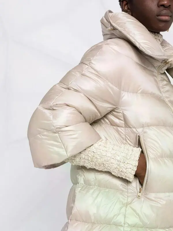 Herno Cropped-sleeve Padded Jacket - Neutrals