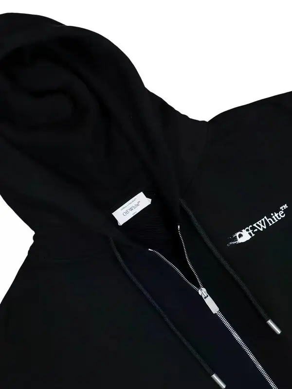 Off-White Arrow-print Zip-up Hoodie