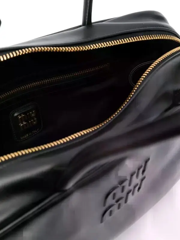 Miu Miu Logo-embossed Leather Shoulder Bag