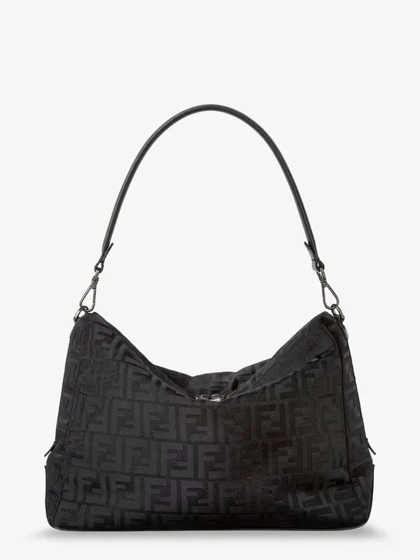 Fendi Lui Large Ff Nylon Crossbody Bag - Black