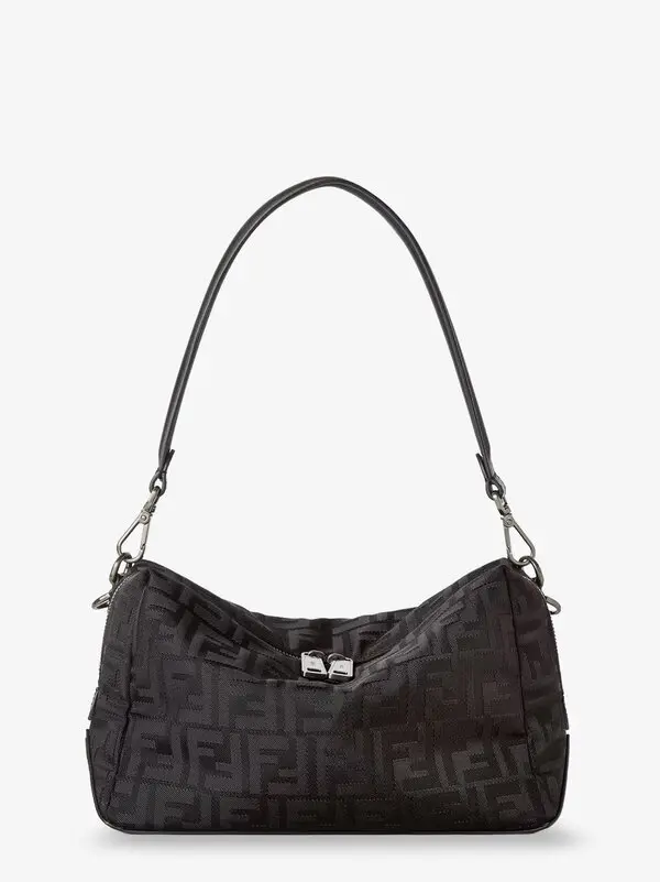 Fendi Lui Medium Ff Nylon Crossbody Bag - Black