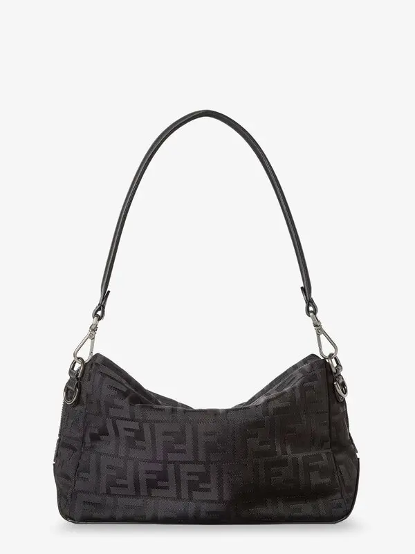 Fendi Lui Medium Ff Nylon Bag - Black