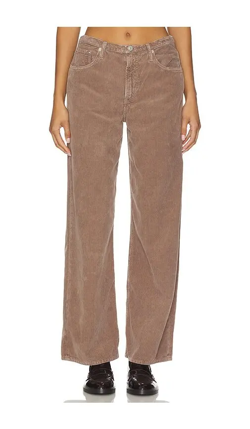 AGOLDE Keira Wide Leg Corduroy Jeans - Ceramic