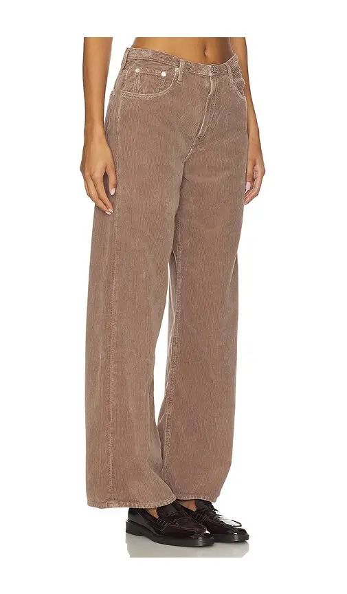 AGOLDE Keira Wide Leg Corduroy Jeans - Ceramic