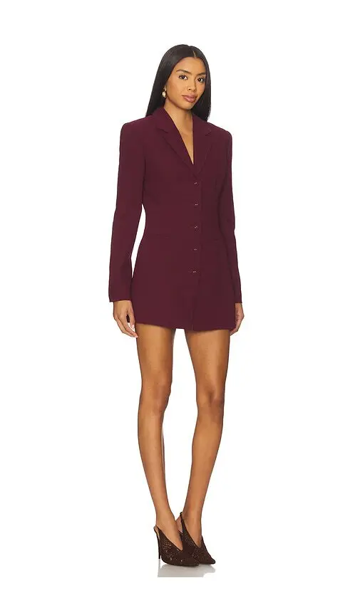 Amanda Uprichard Peralta Blazer Romper - Wine