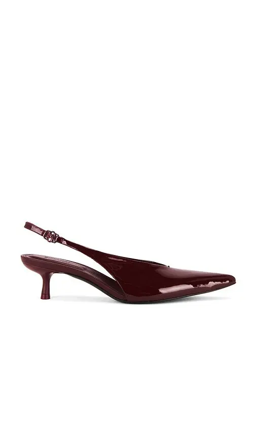 Simkhai Patent Leather Slingback Heels - Cranberry