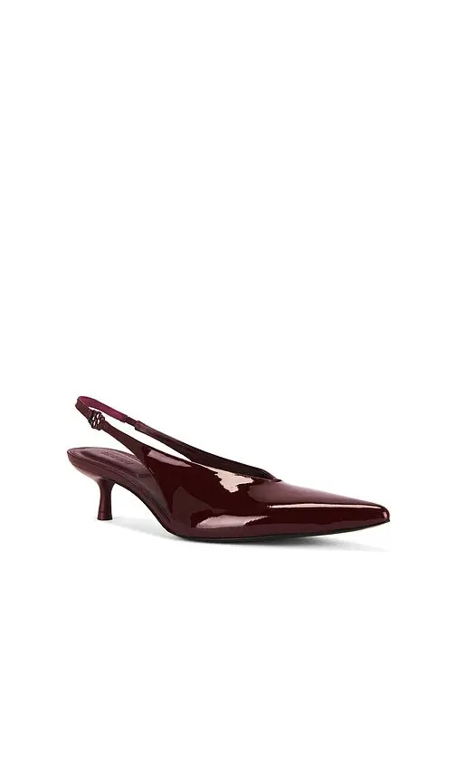 Simkhai Patent Leather Slingback Heels - Cranberry