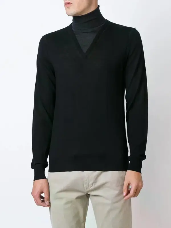 PAOLO PECORA Layered Roll Neck Sweater