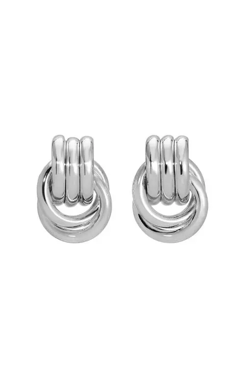 HEAVEN MAYHEM Baby Knot Stud Earrings - Silver
