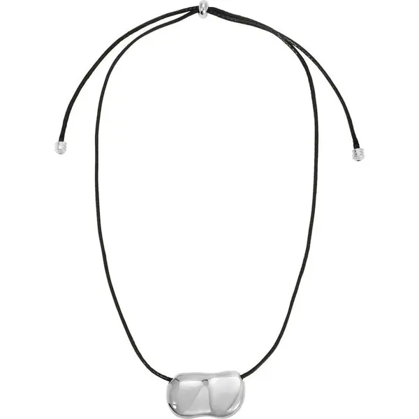 HEAVEN MAYHEM Pebble Pendant Necklace - Silver/black
