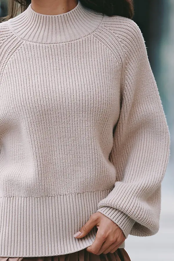 Varley Marta High-neck Ribbed Sweater