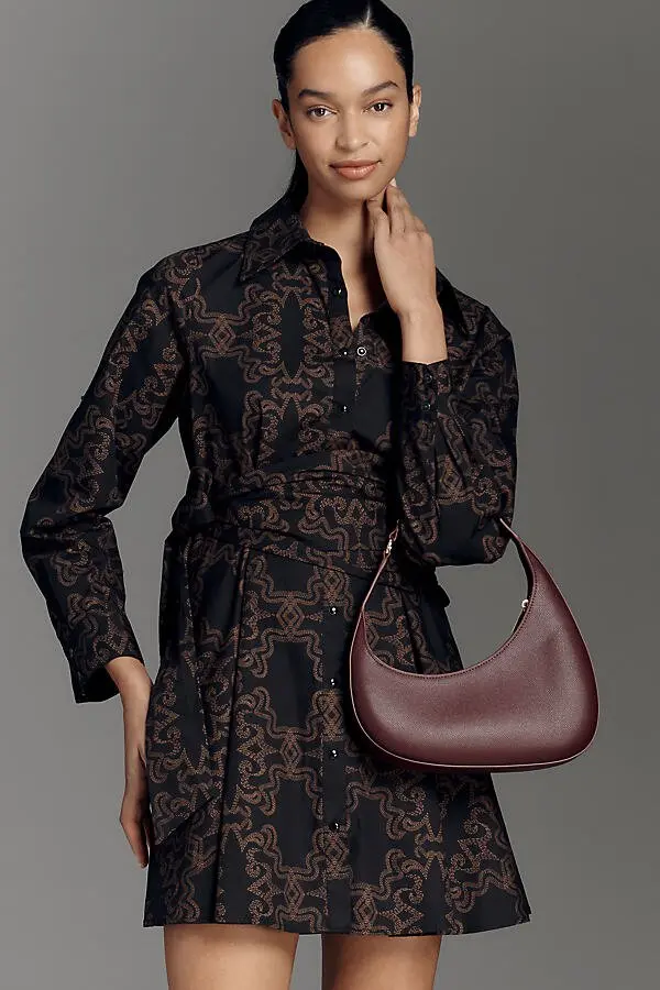 HUTCH Anja Long-sleeve Mini Shirt Dress