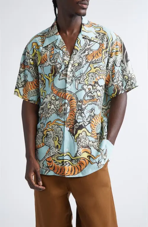 ENDLESS JOY Tiga Naga Print Camp Shirt