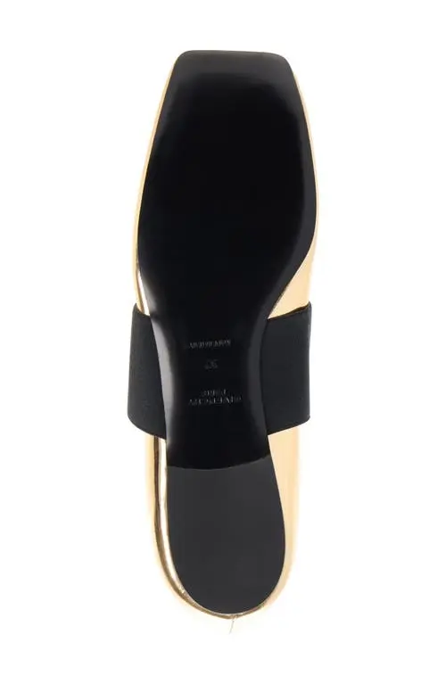 Givenchy Sliced Square Toe Mary Jane Flat - Golden