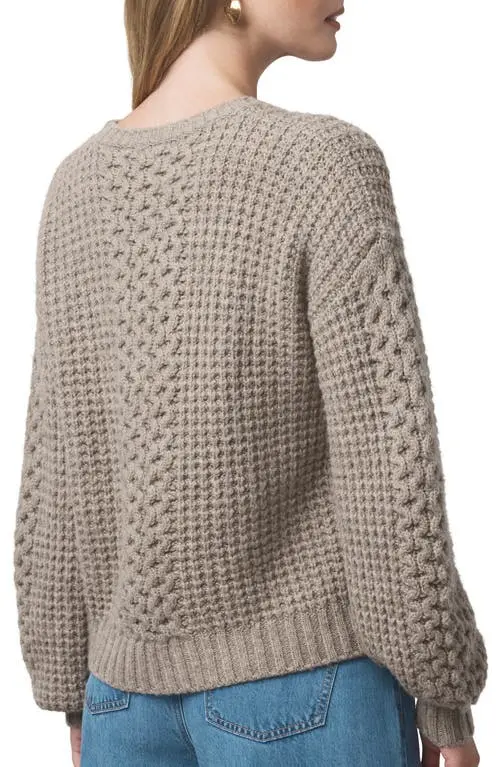 Splendid Celeste Cable Stitch Sweater - Light Cedar Beige Heather