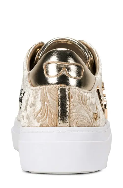 Karl Lagerfeld Paris Cate Rococo Sneakers - White Gold/platino