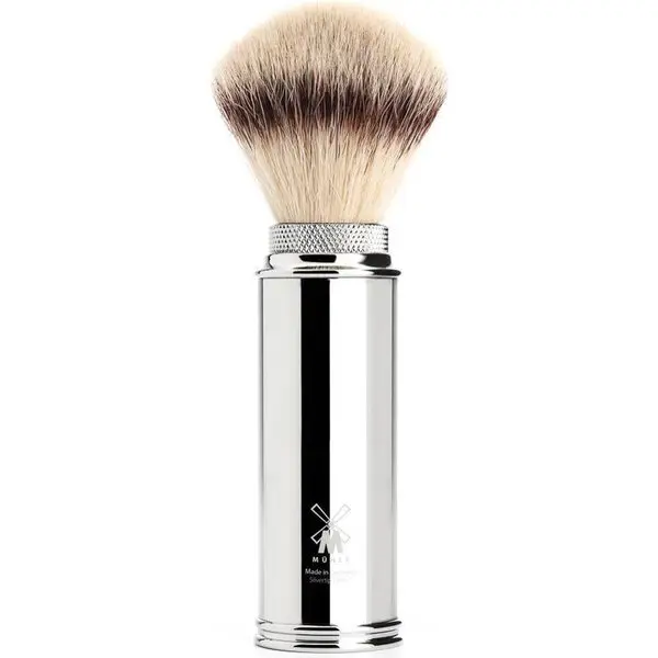 MUHLE Travel Silvertip Fiber Travel Shaving Brush - Chrome