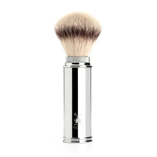 MUHLE Travel Silvertip Fiber Travel Shaving Brush - Chrome
