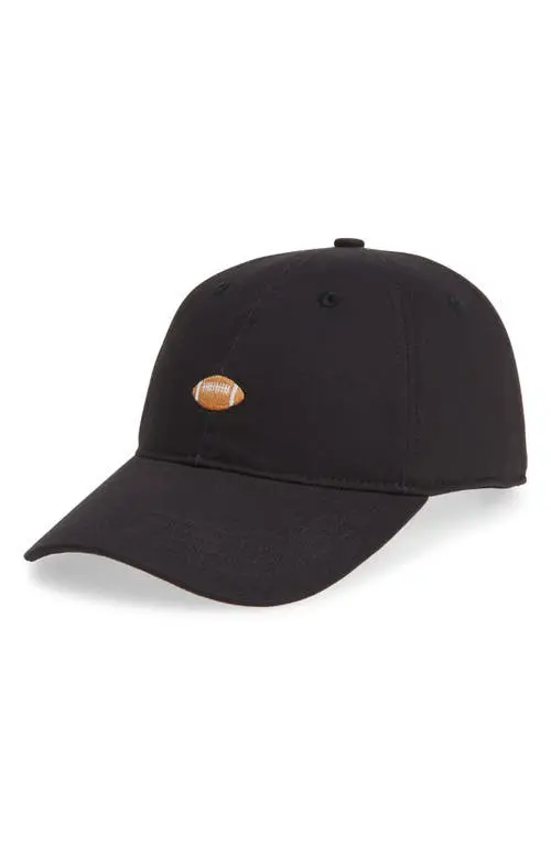 FRASIER STERLING Embroidered Football Baseball Cap - Black