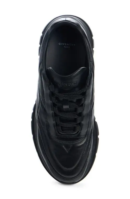 Givenchy Quilted Leather Trainer Sneakers - Black