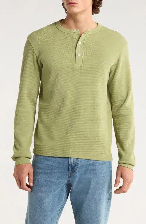 925 ORIGINALS Stock Waffle Knit Henley - Washed Sage