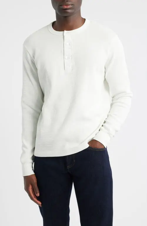 925 ORIGINALS Stock Waffle Knit Henley - Washed White