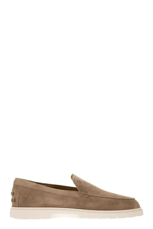 TOD'S Suede Slipper Moccasin - Beige