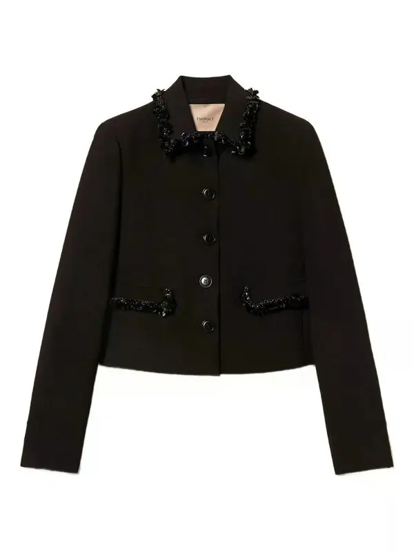 TWINSET Embellished Long-sleeve Blazer
