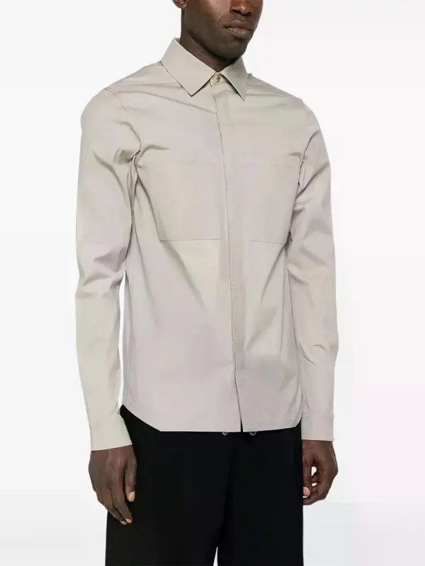 Rick Owens Long-sleeve Pocketed Shirt - Neutrals