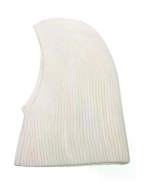 P.a.r.o.s.h Ribbed Knit Balaclava - White
