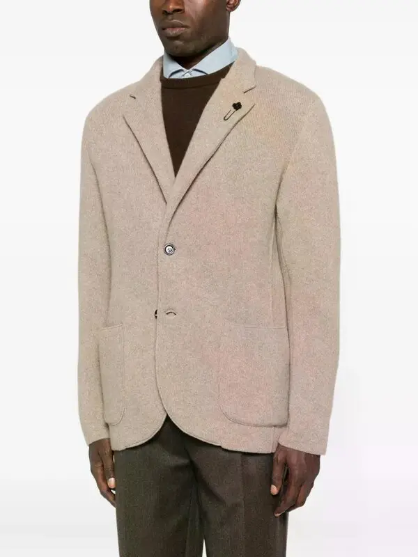 LARDINI Patch-pockets Buttoned Blazer