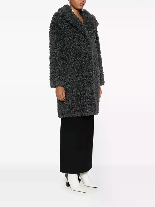 STAND STUDIO Camille Cocoon Faux Shearling Coat