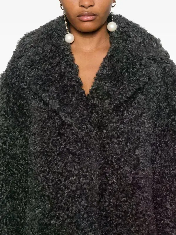 STAND STUDIO Camille Cocoon Faux Shearling Coat