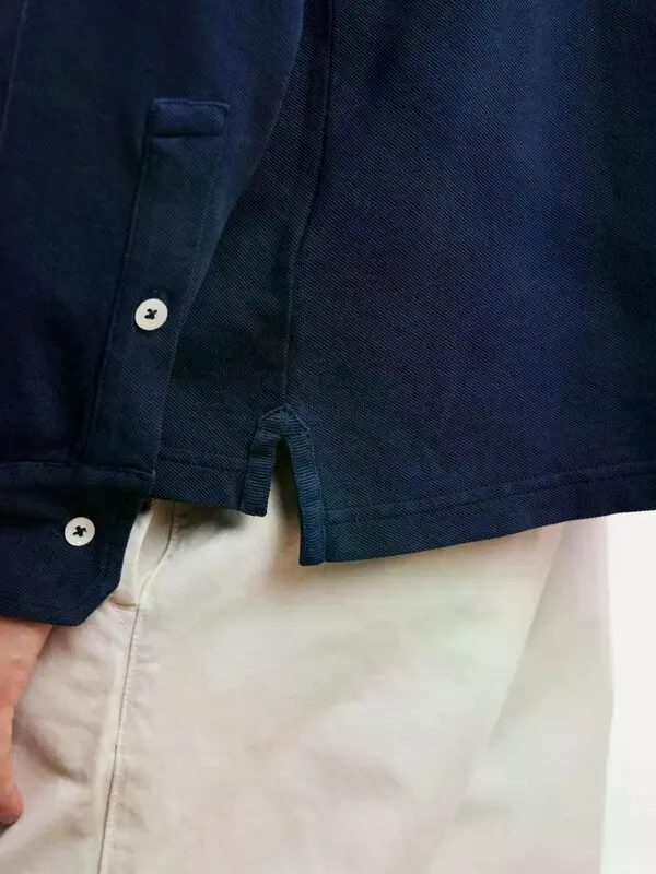 Hartford Long-sleeve Patch-pocket Polo Shirt