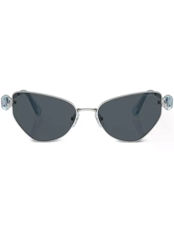 SWAROVSKI Crystal-embellished Cat-eye Sunglasses - Silver