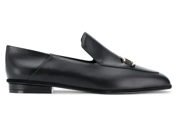 FERRAGAMO Square-toe Leather Loafers