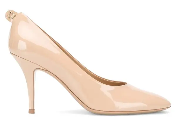 FERRAGAMO Gancini Pointed-toe Pumps - Neutrals