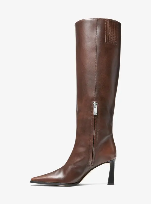 Michael Kors Darrah Burnished Leather Boots - Brown