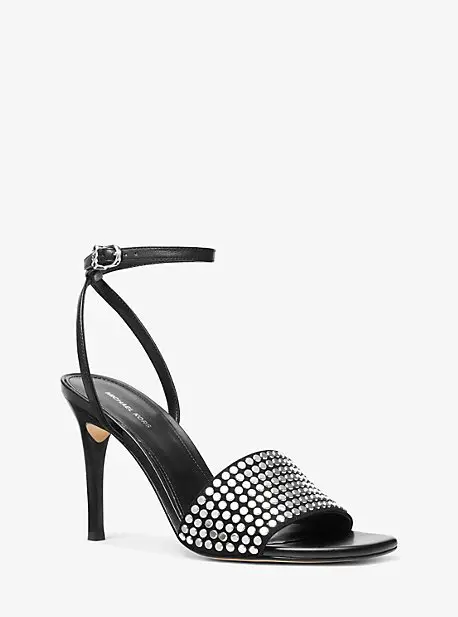 Michael Kors Elyse Studded Leather Sandal