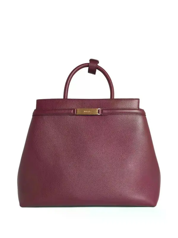 Bally Leather Tote Bag - Red