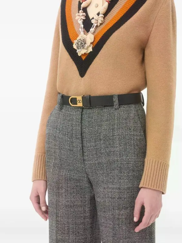 Valentino Garavani Vlogo Signature Belt In Shiny Calfskin 30 Mm