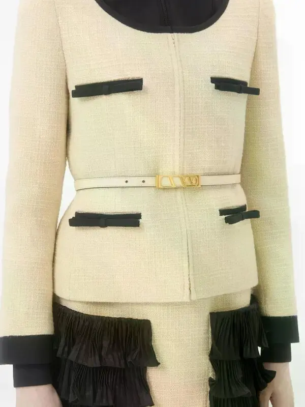 Valentino Garavani Vlogo Signature Belt In Shiny Calfskin