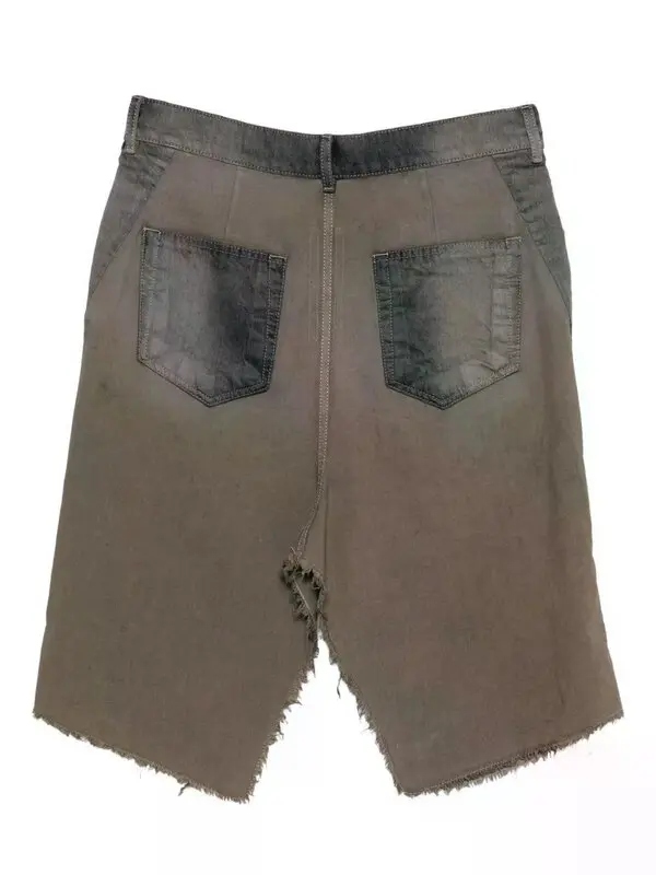 Rick Owens Frayed Denim Skirt