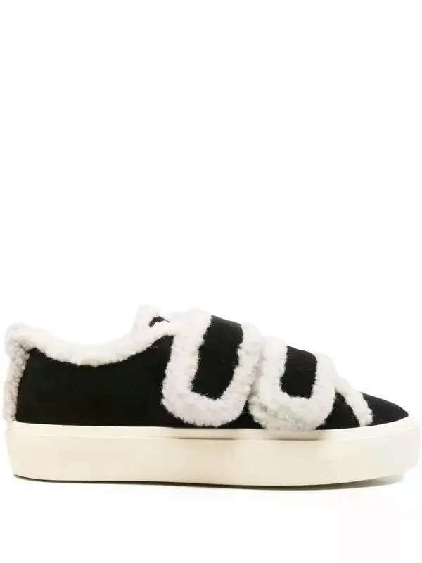 Inuikii Shearling Trim Strap Sneakers