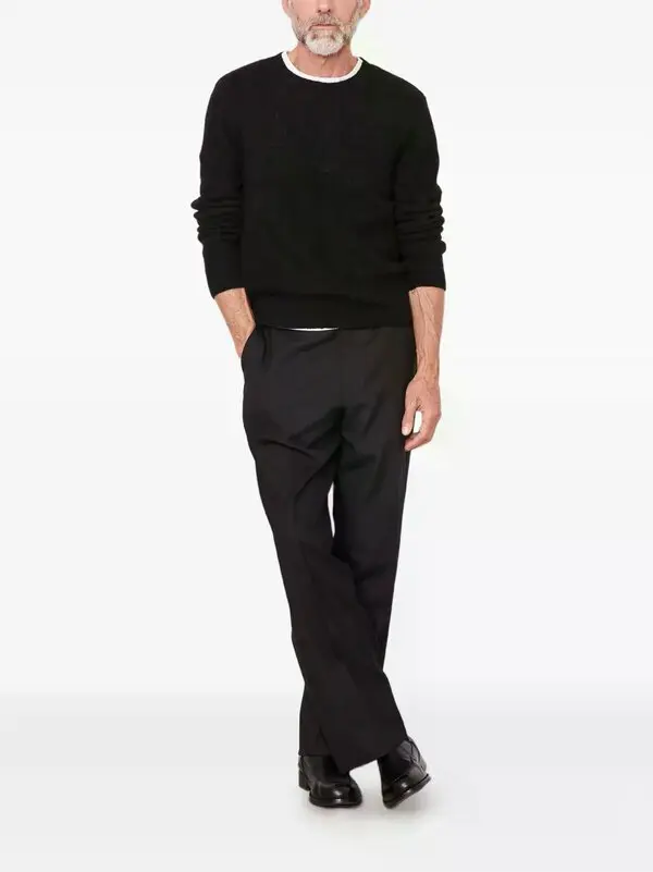 Officine Générale Herringbone Wool & Lamb Fur Sweater