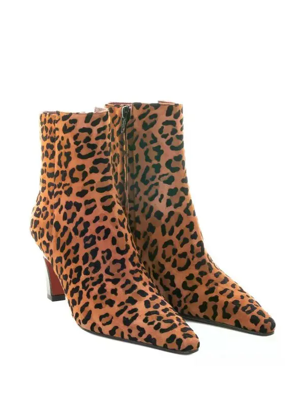 Roberto Festa 70mm Leopard-pattern Stiletto Ankle Boots