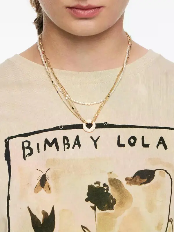 Bimba Y Lola Pearl-heart Necklace