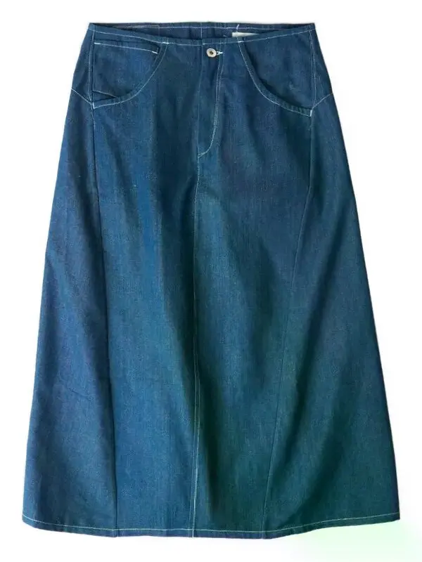 STORY MFG. A-line Skirt With Pockets - Blue