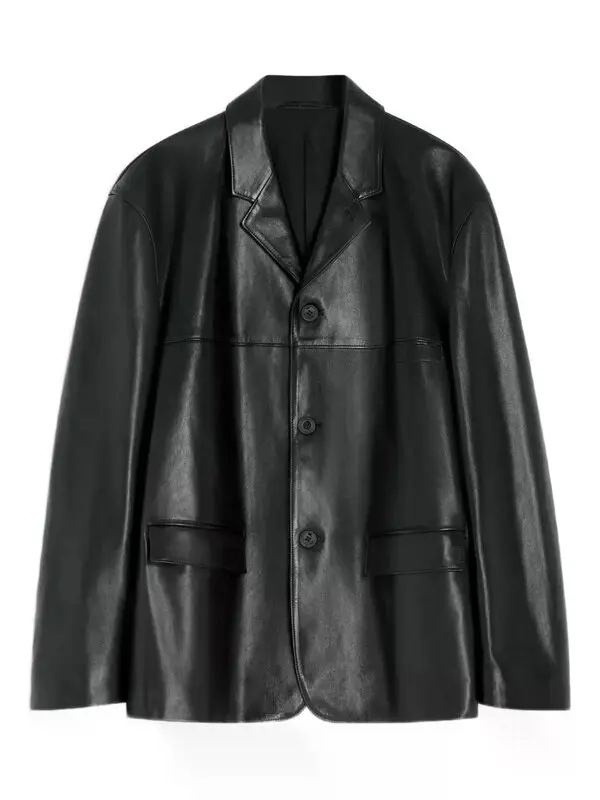 LEMAIRE Tailored Single-breasted Leather Jacket